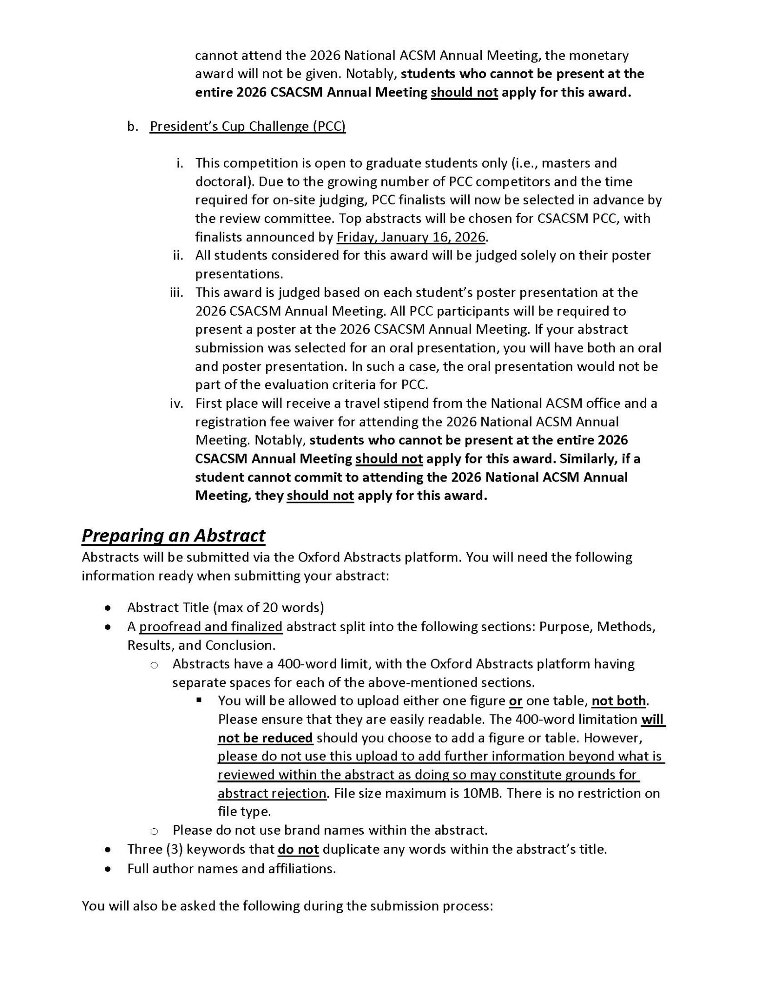 Abstract Submission - ACSM Central States