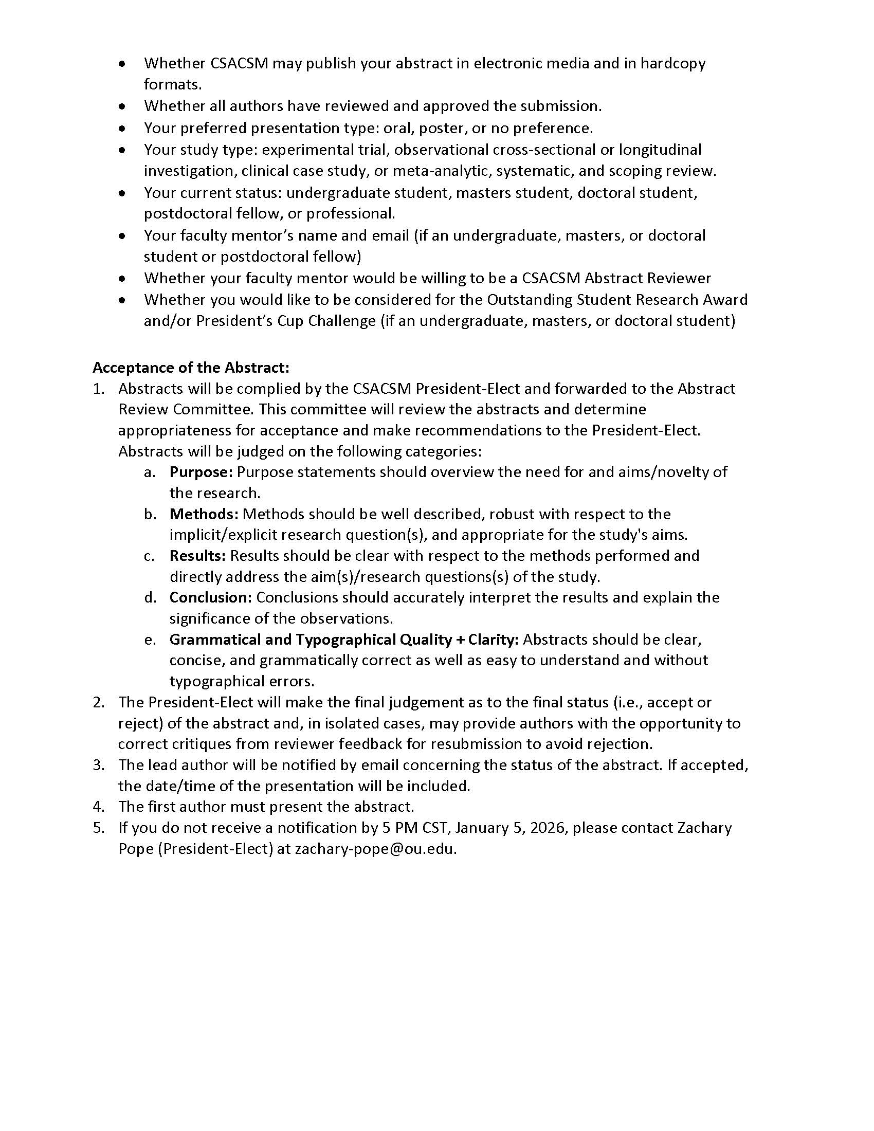 Abstract Submission - ACSM Central States