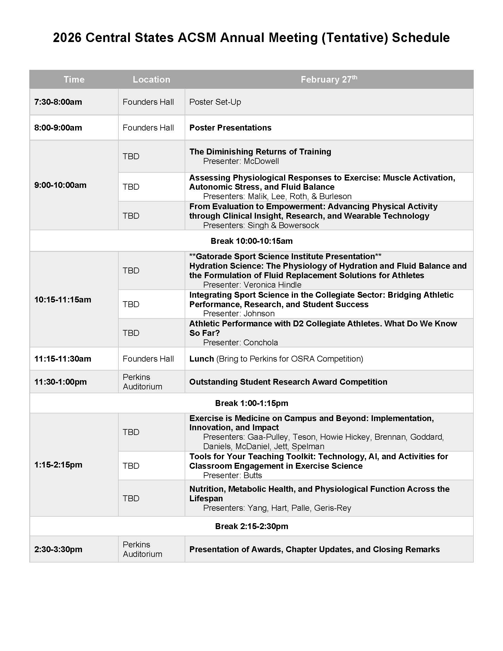 Annual Meeting - ACSM Central States